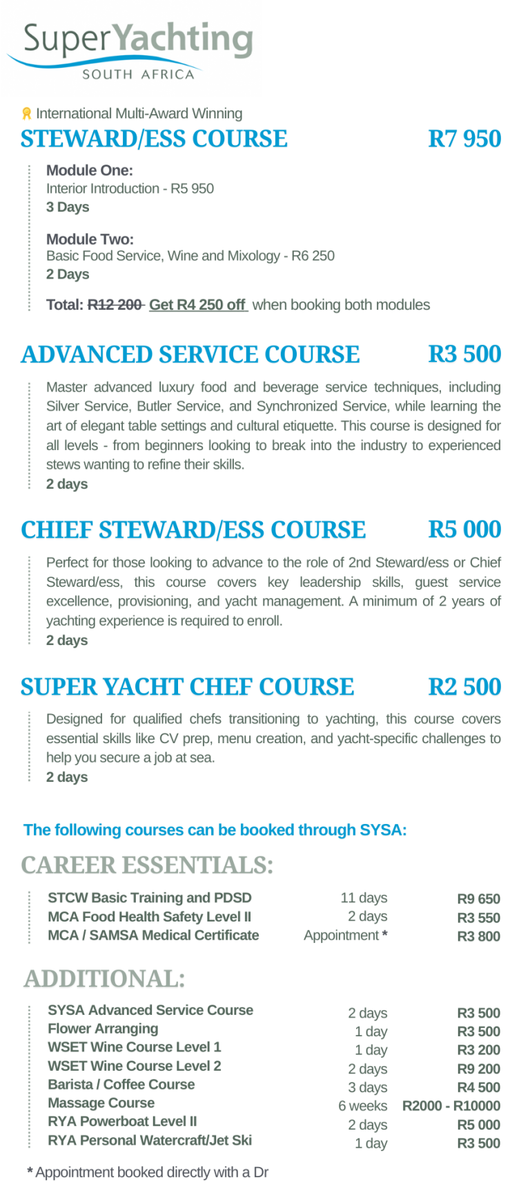Pricing – SYSA Interior